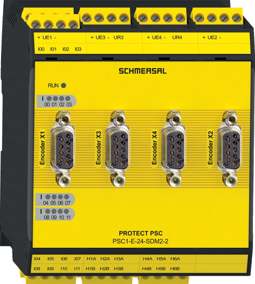PSC1-E-24-SDM2-2 - 비상 정지 + 이중 접촉 - 24V DC IP65 SIL2 산업 안전 스위치